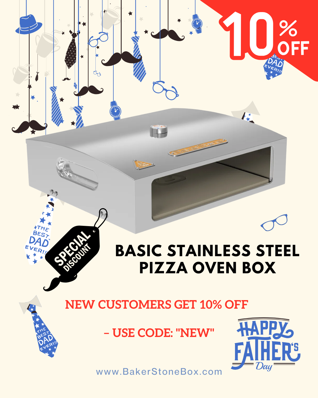 Basic Stainless Steel Pizza Oven Box Kit(B-ADXXX-1-E-000) – BakerStone